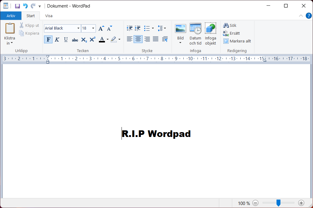 Microsoft tar bort Wordpad från Windows – debuterade 1995 - Swedroid